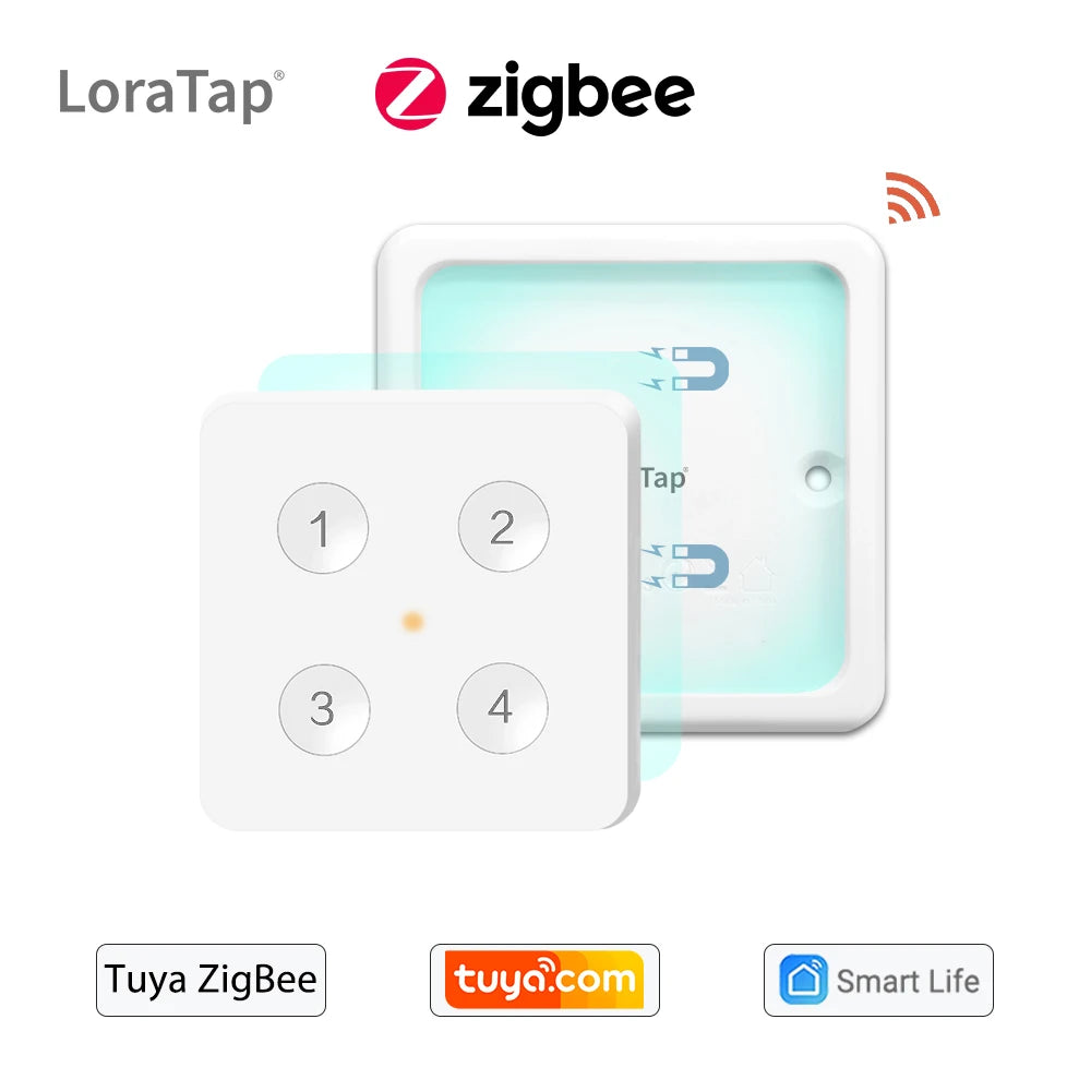 Wireless ZigBee Remote Control Scene Switch with Four Buttons – Saints ...