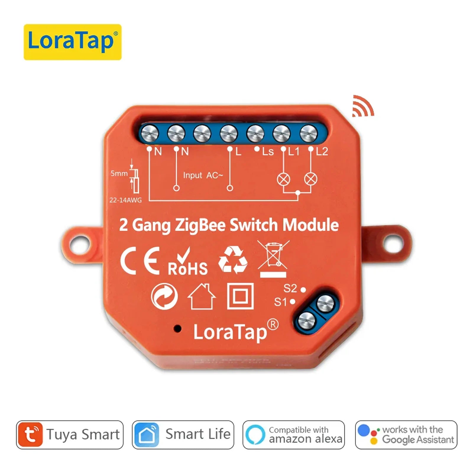 ZigBee Two Gang Relay Switch Module with Remote and Timer – Saints ...